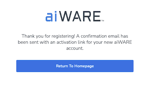 Create and manage an aiWARE account