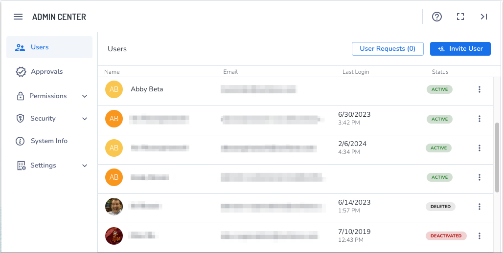 Admin Center overview