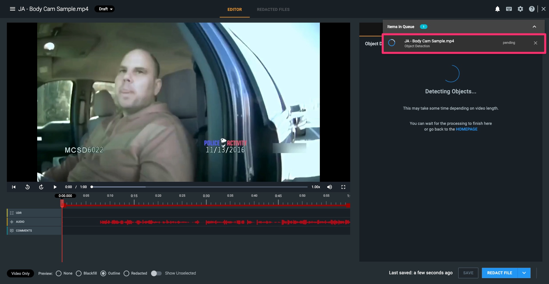Person Detection in Redact