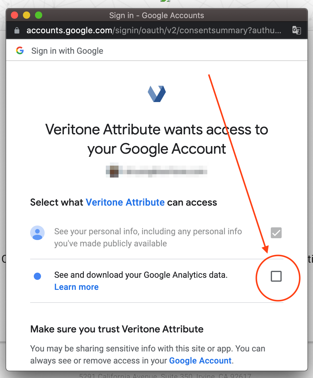 Connect Google Analytics to Attribute