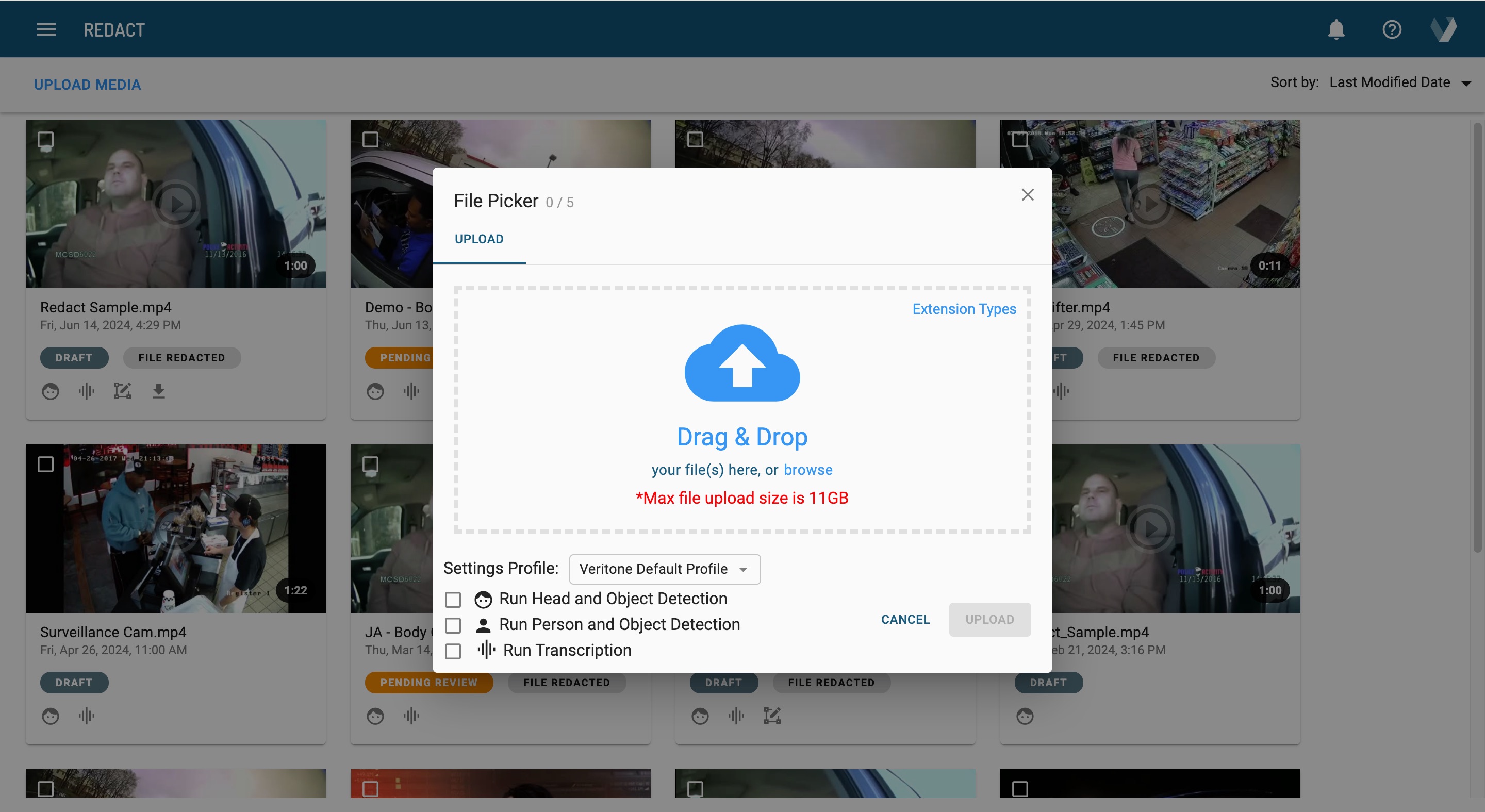 Veritone Redact: Quick Start Guide