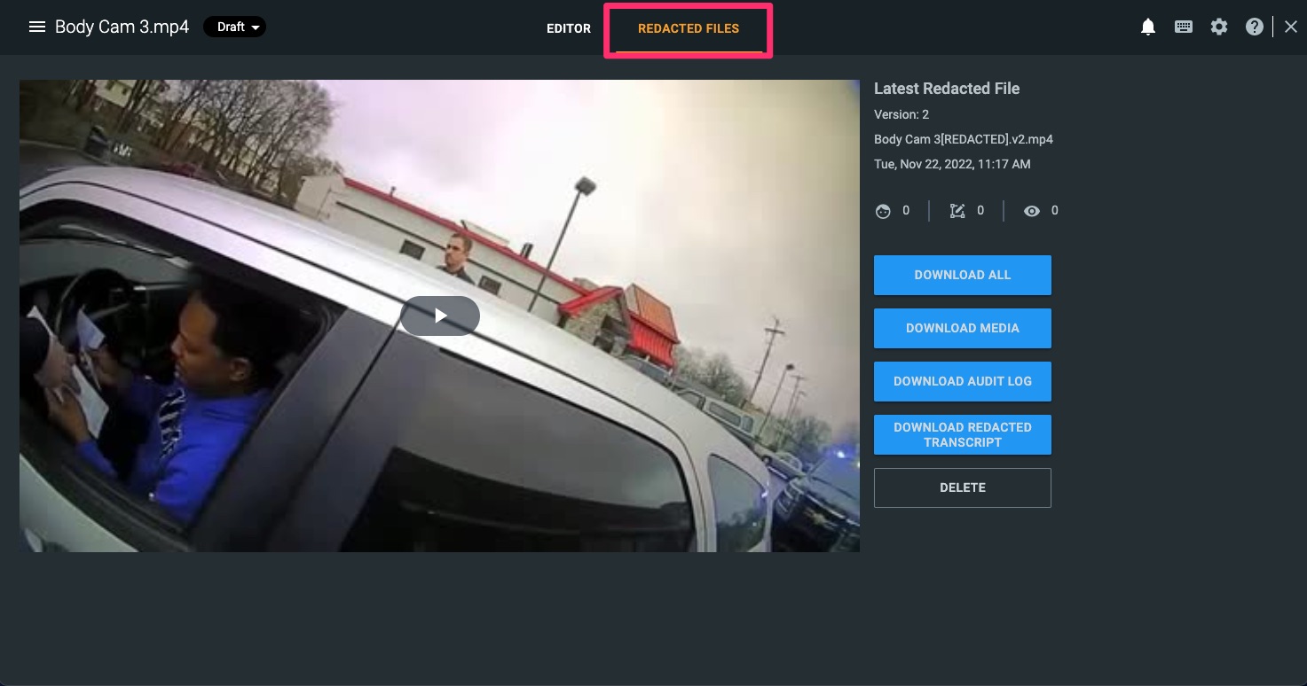 How to View, Download, or Delete a Redacted File