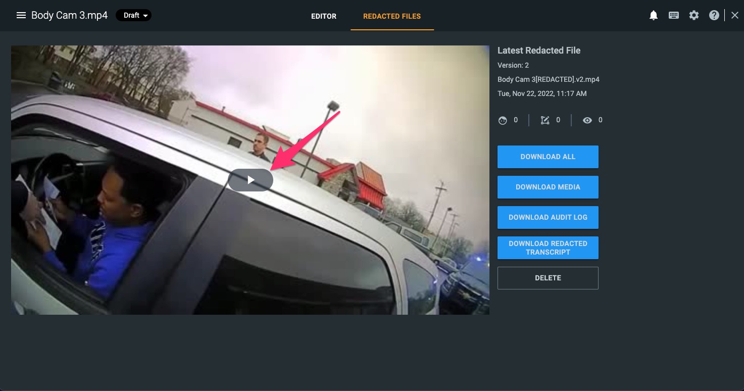 How to View, Download, or Delete a Redacted File