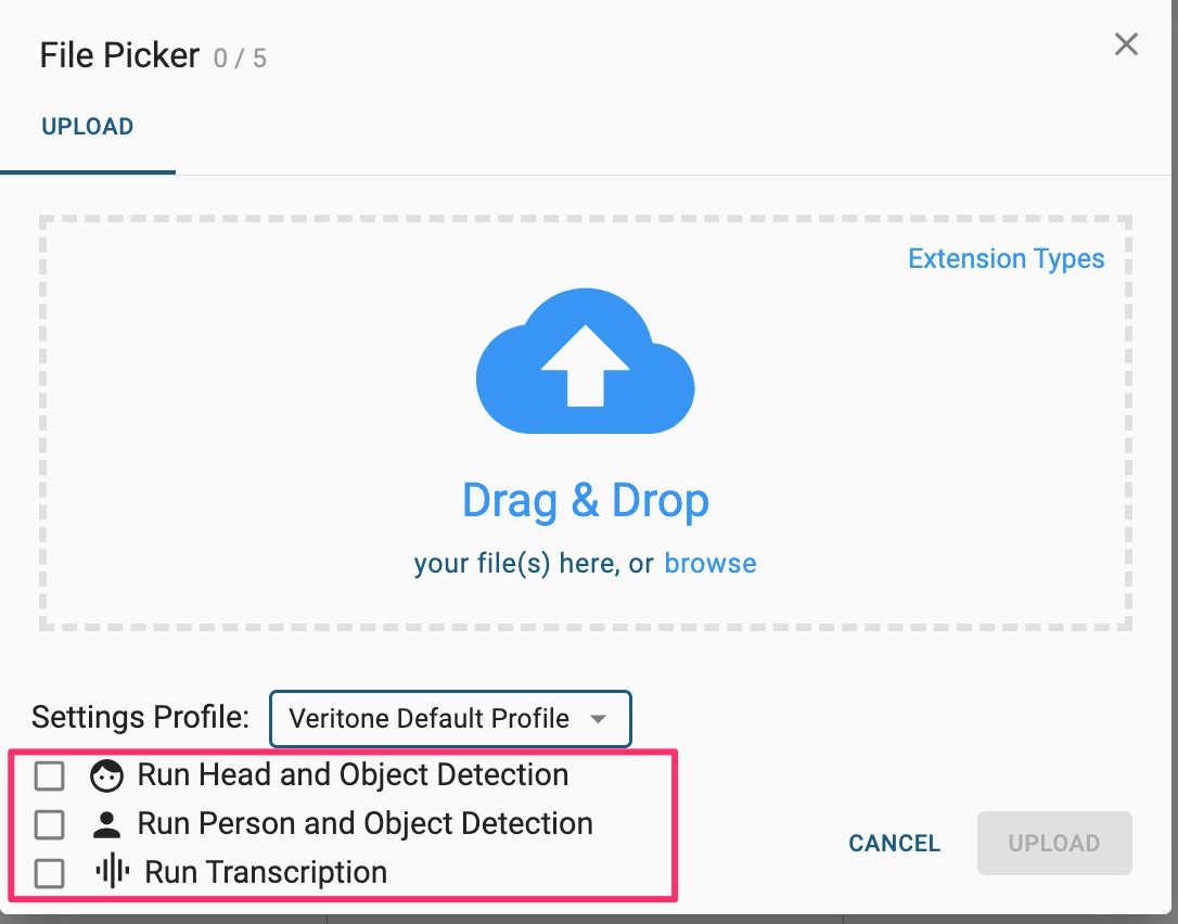 Uploading Media in Redact