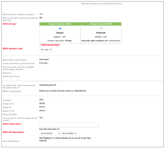 SEEK Posting Process in FULL (Post & Apply)