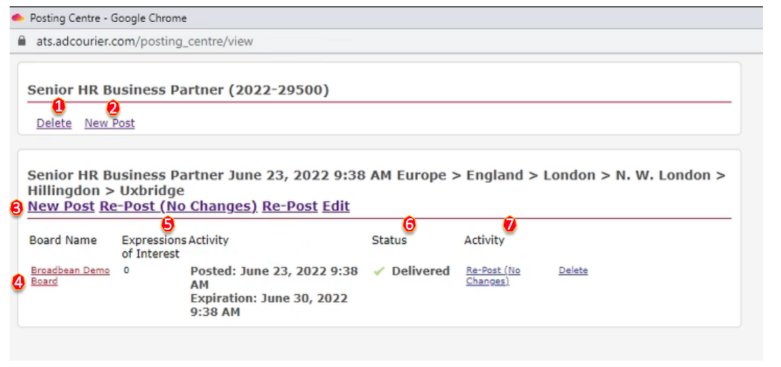 ATS iCIMS posting process within Veritone Hire (Formerly Broadbean)