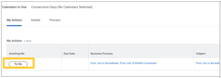 Workday posting Process (via Broadbean icon method)