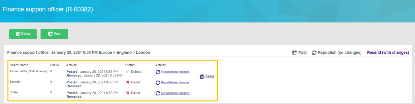 Workday posting Process (via Broadbean icon method)