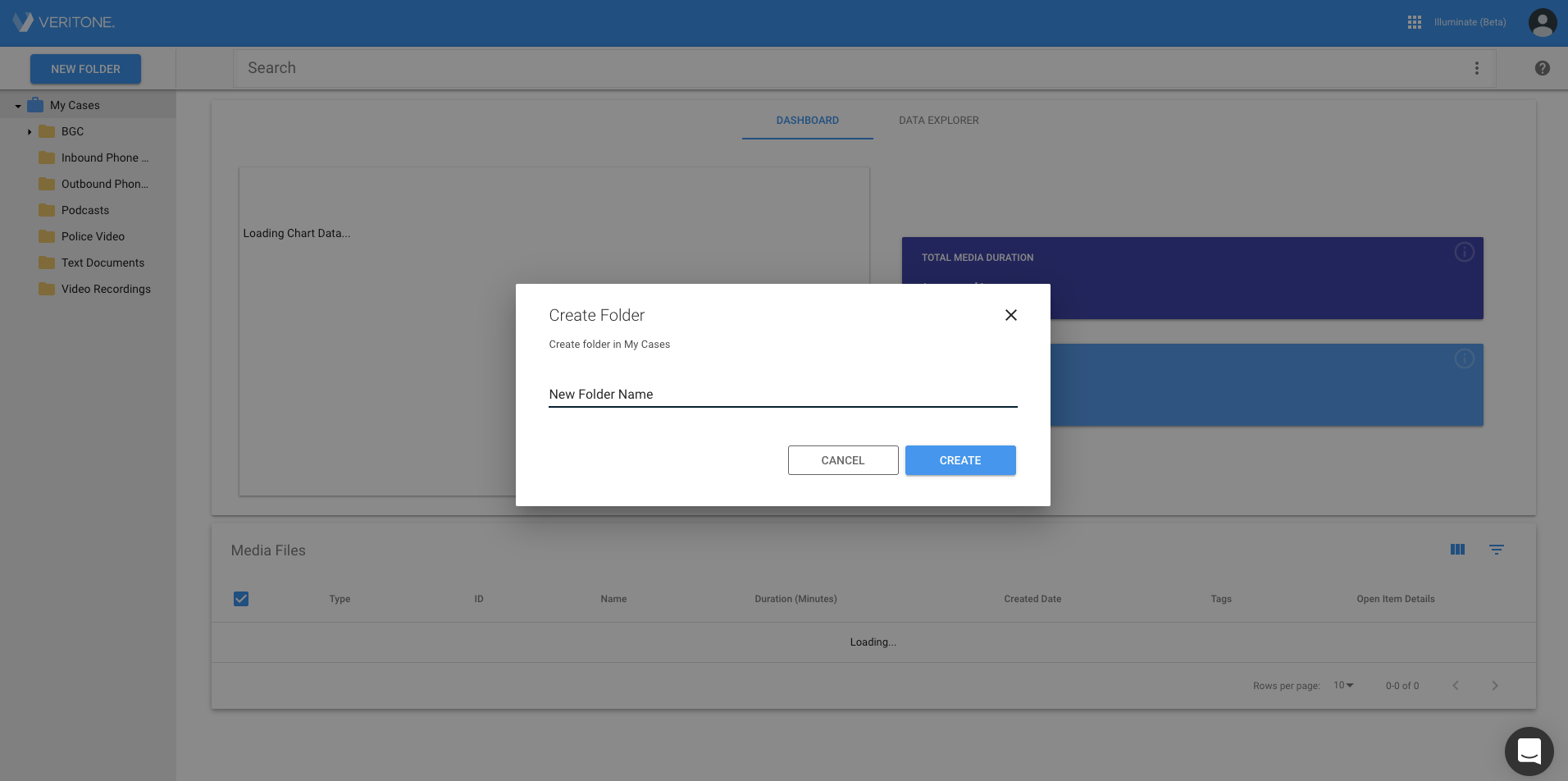 Ability to create new folders from within the Illuminate App