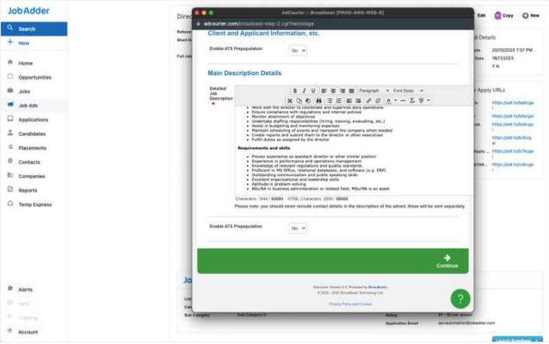 JobAdder Posting process (Apply Online version)