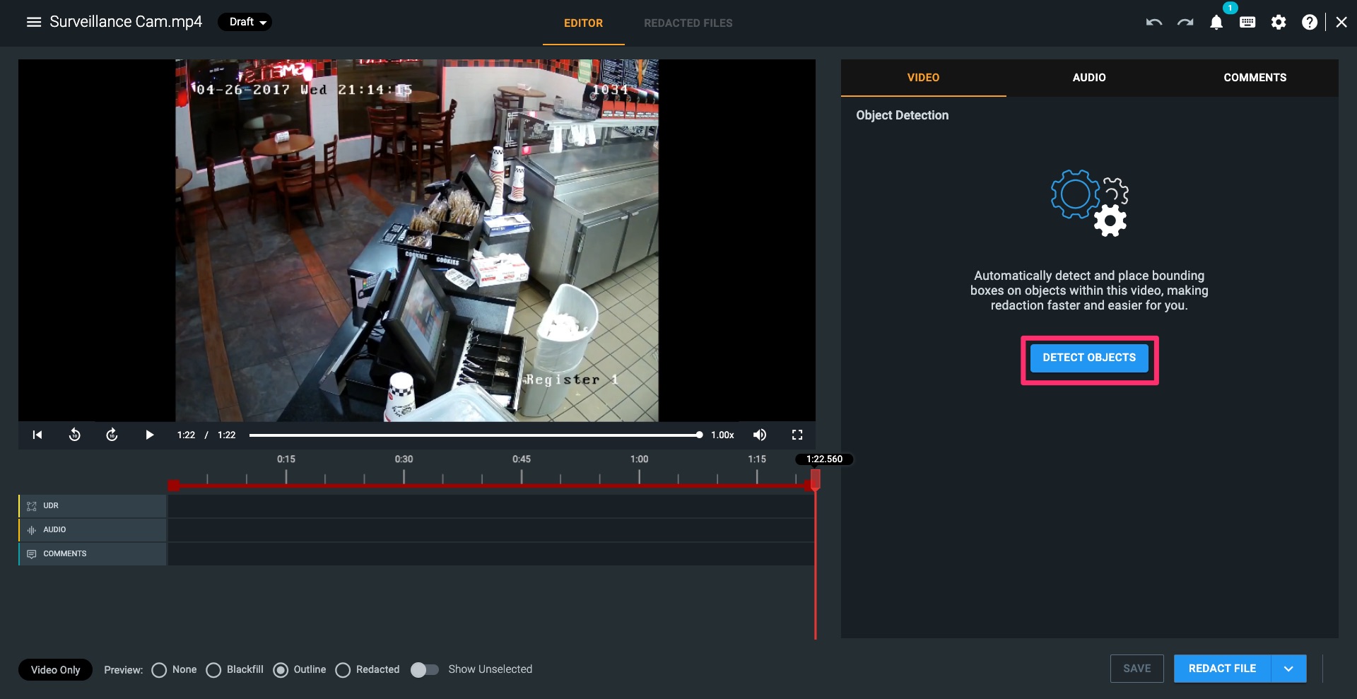 Object Detection in Redact: License Plates, Laptops & Notepads