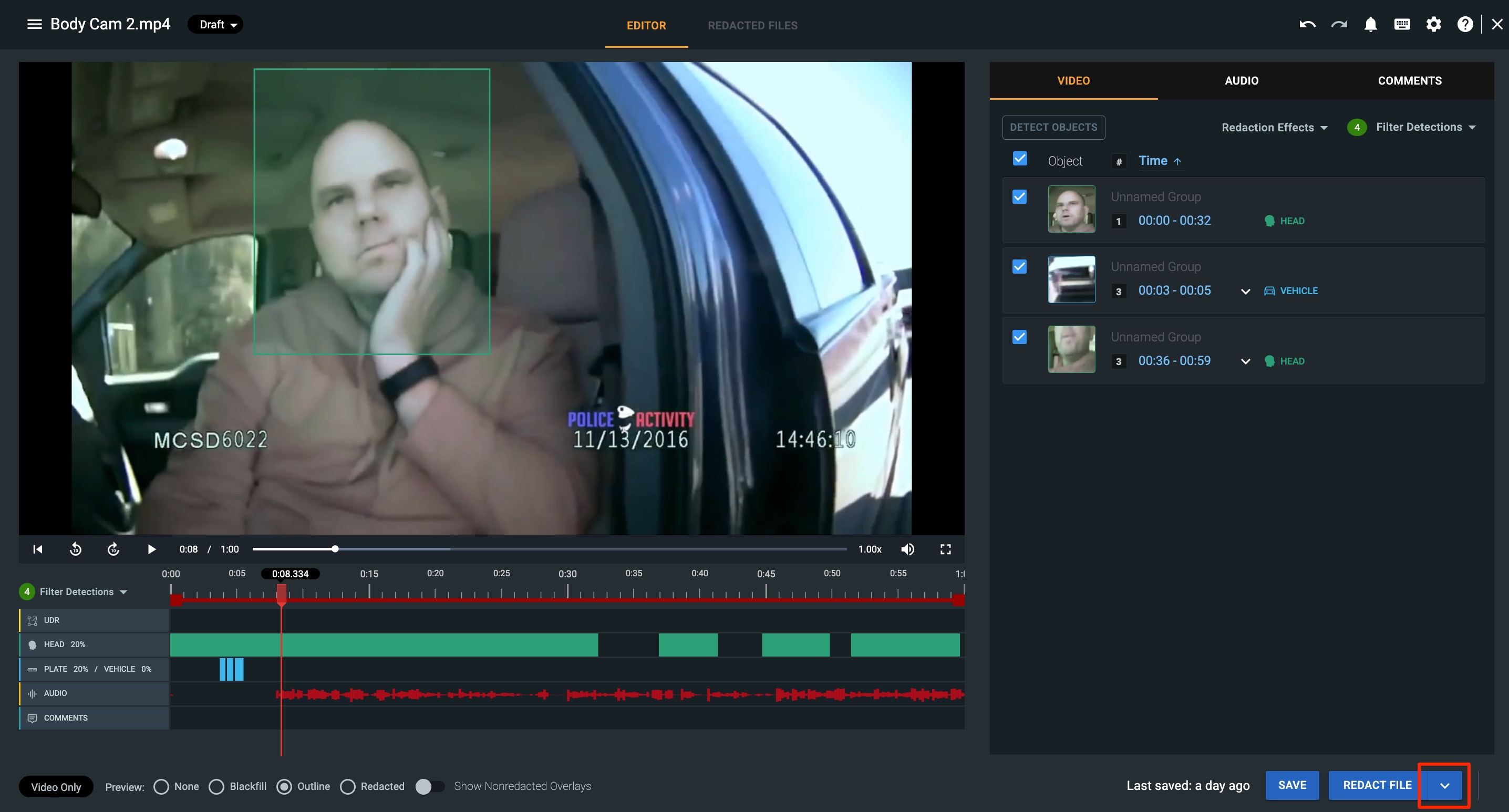 Trimming Media in Redact