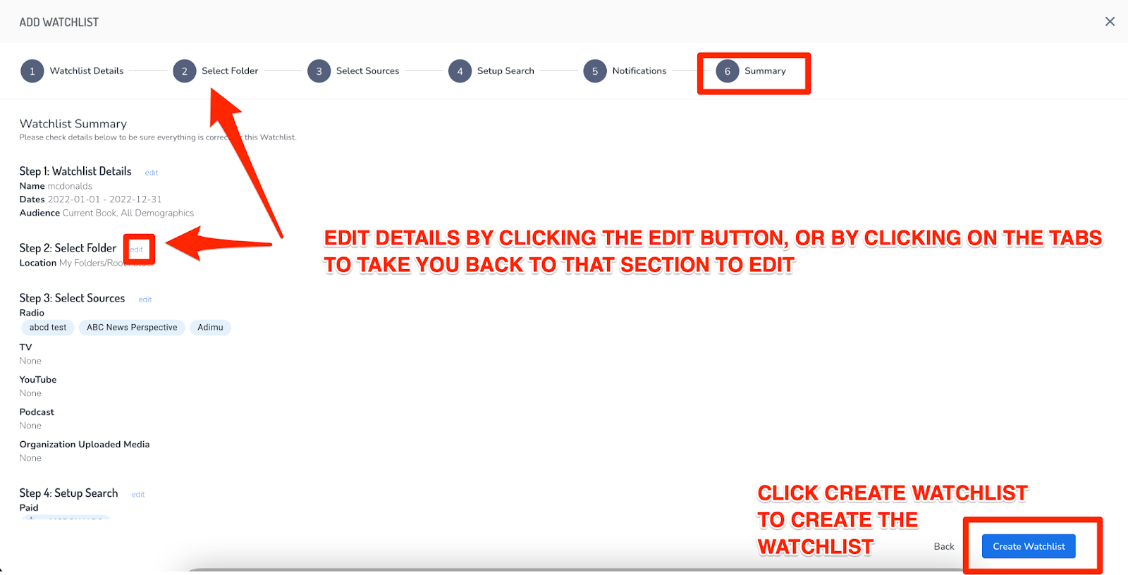 How to Create a Watchlist