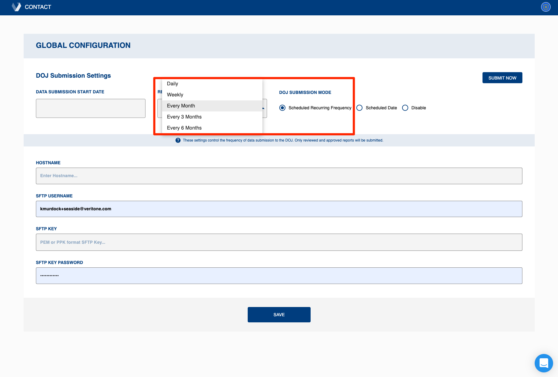 RIPA Reports: Submission Schedule