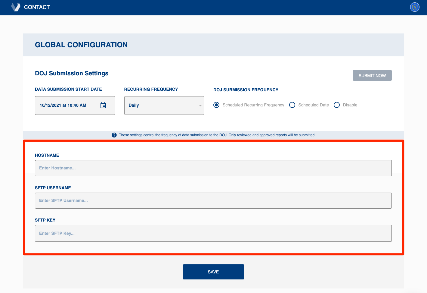 Establishing a Secure Connection to the DOJ