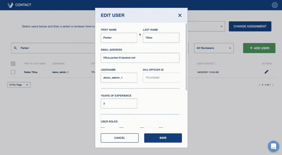 Reviewer Assignments in Veritone Contact