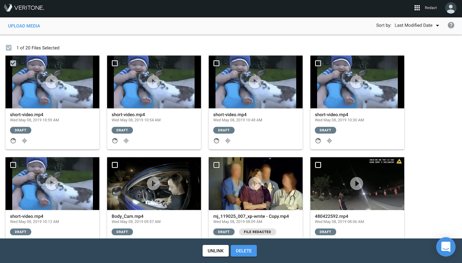 Veritone Redact: Release Notes - May 2019