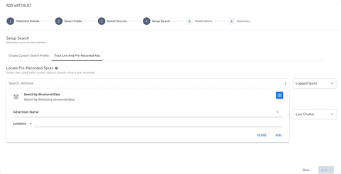 How to Create a Watchlist Comparing Pre-Records and Lives