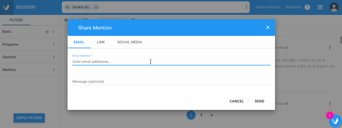 How to Share a Search Result