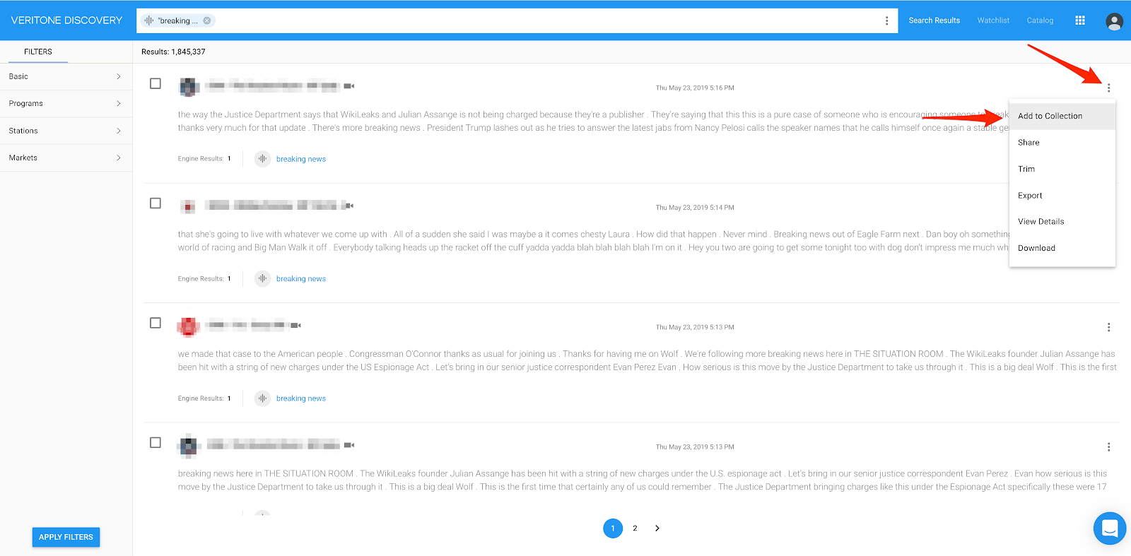 How to Add a Discovery search result to a Collection