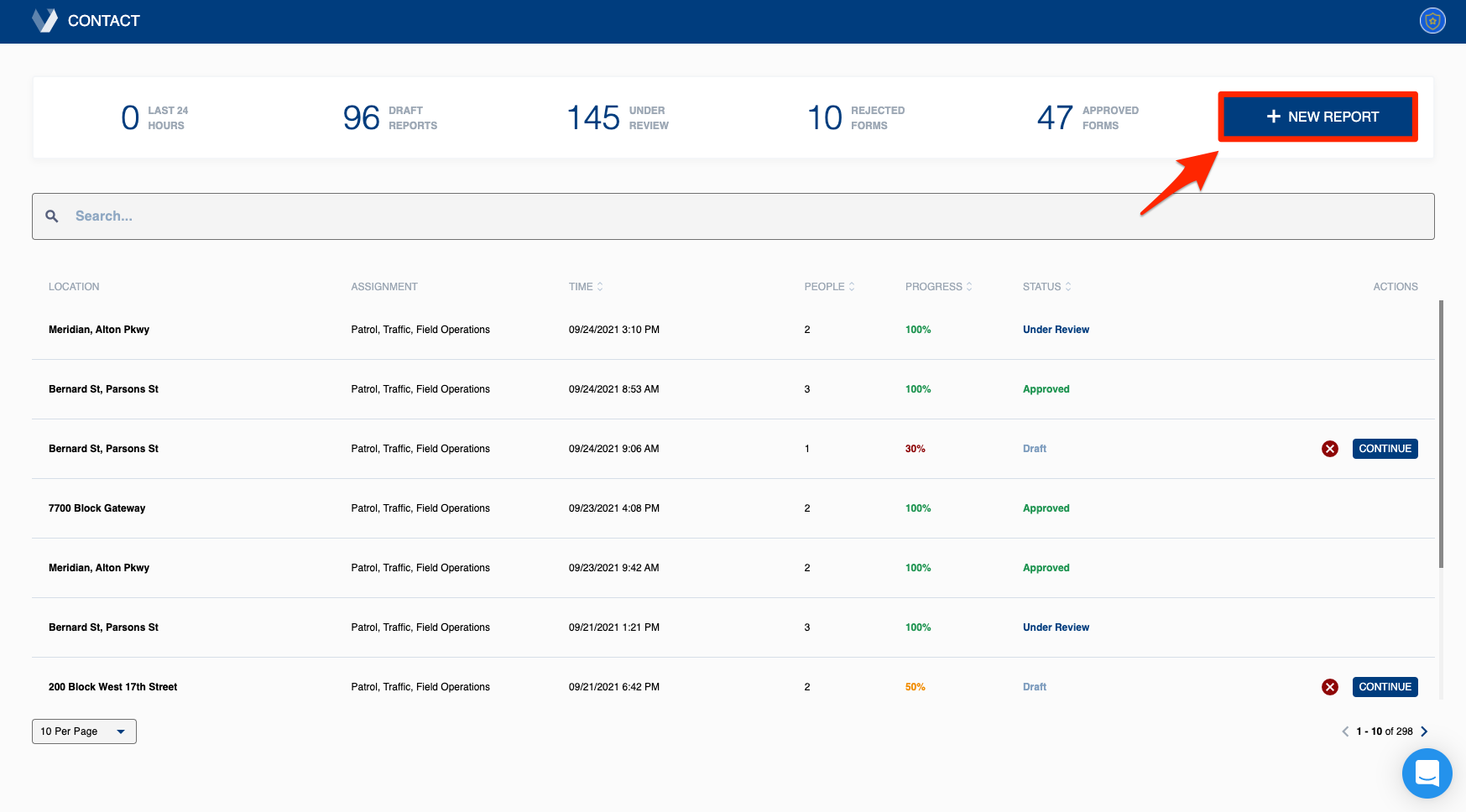 Creating a RIPA Report in Veritone Contact