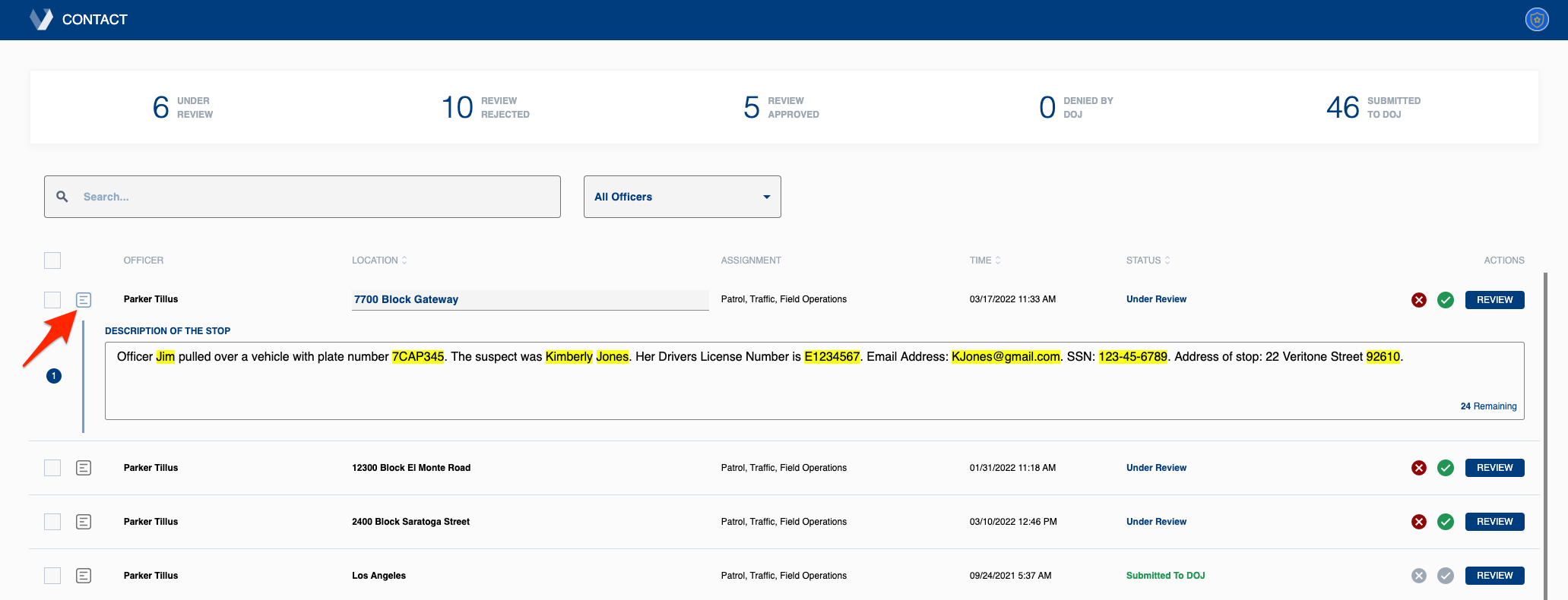 Veritone Contact: PII Detection