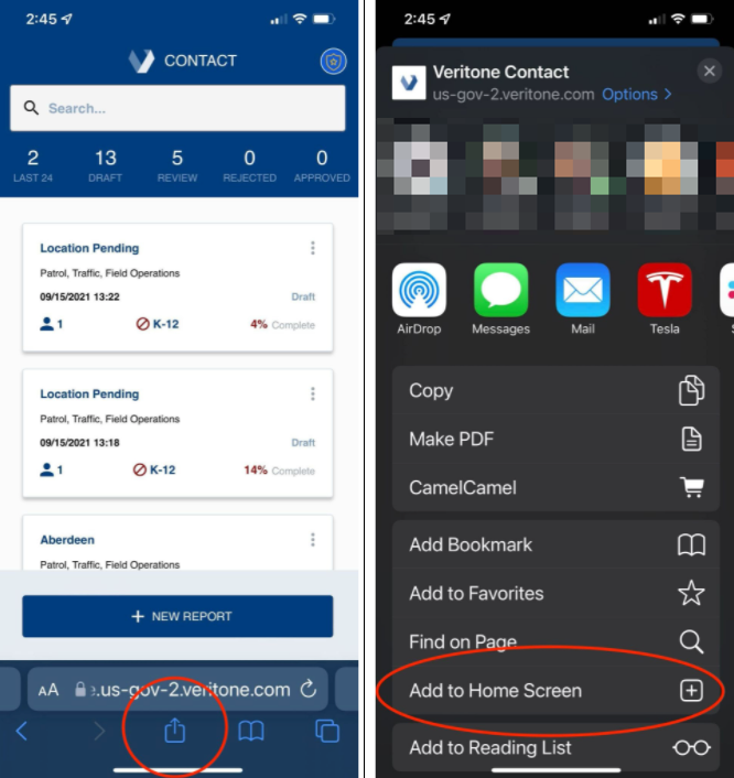 Veritone Contact: Mobile Installation
