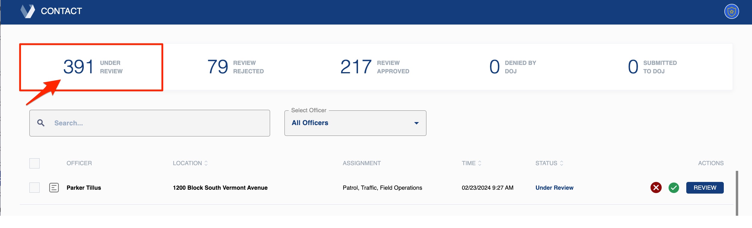 Reviewing, Approving & Denying RIPA Reports in Veritone Contact
