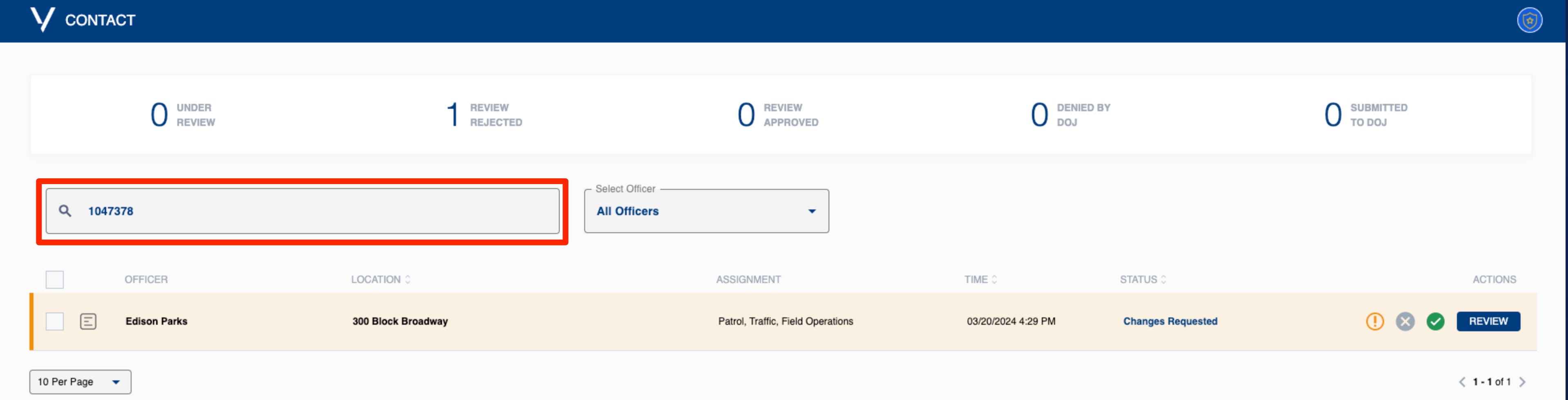 Resolving DOJ Errors in Veritone Contact
